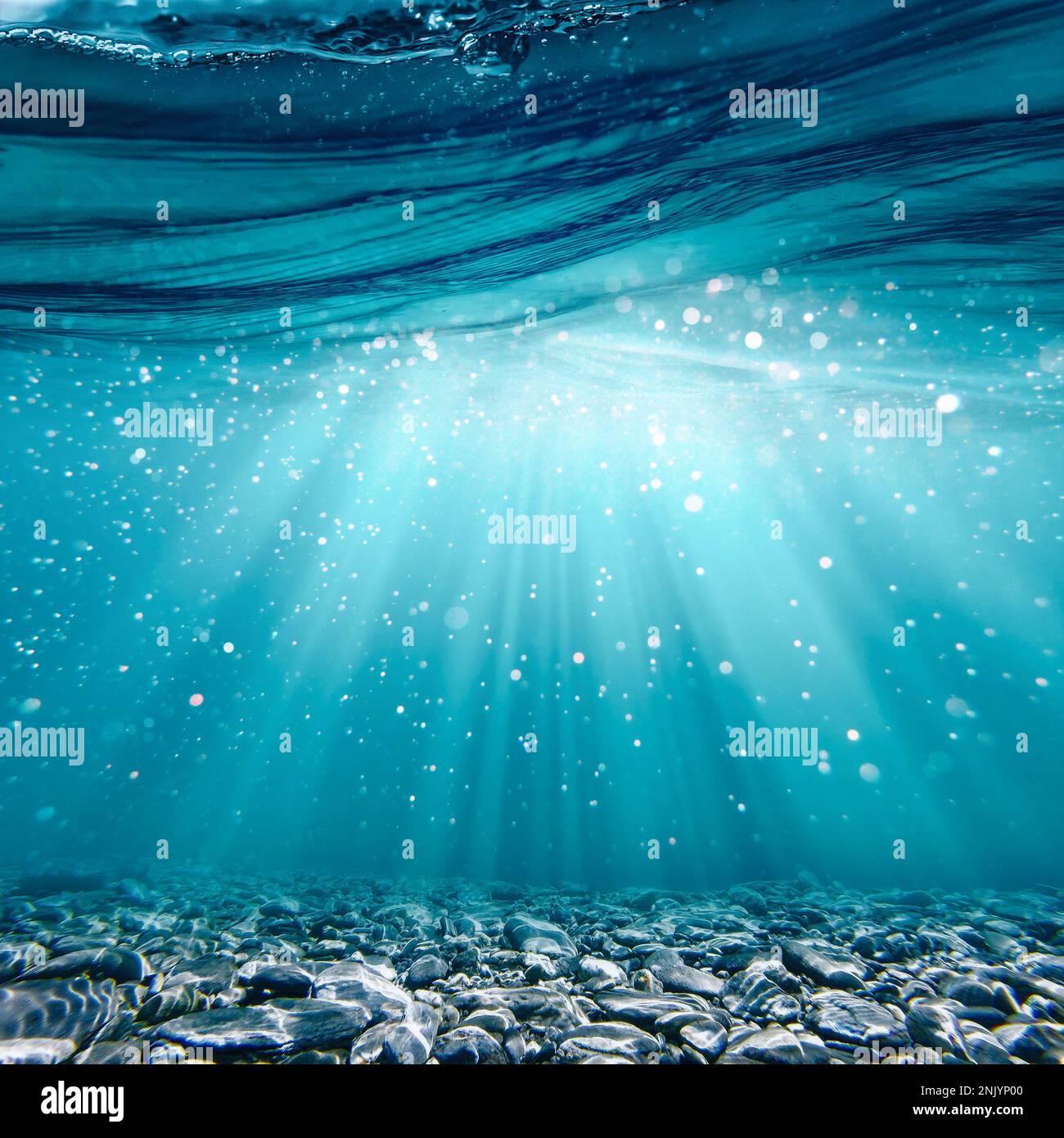 Deep underwater, abstract marine background. Tranquil view Stock Photo ...