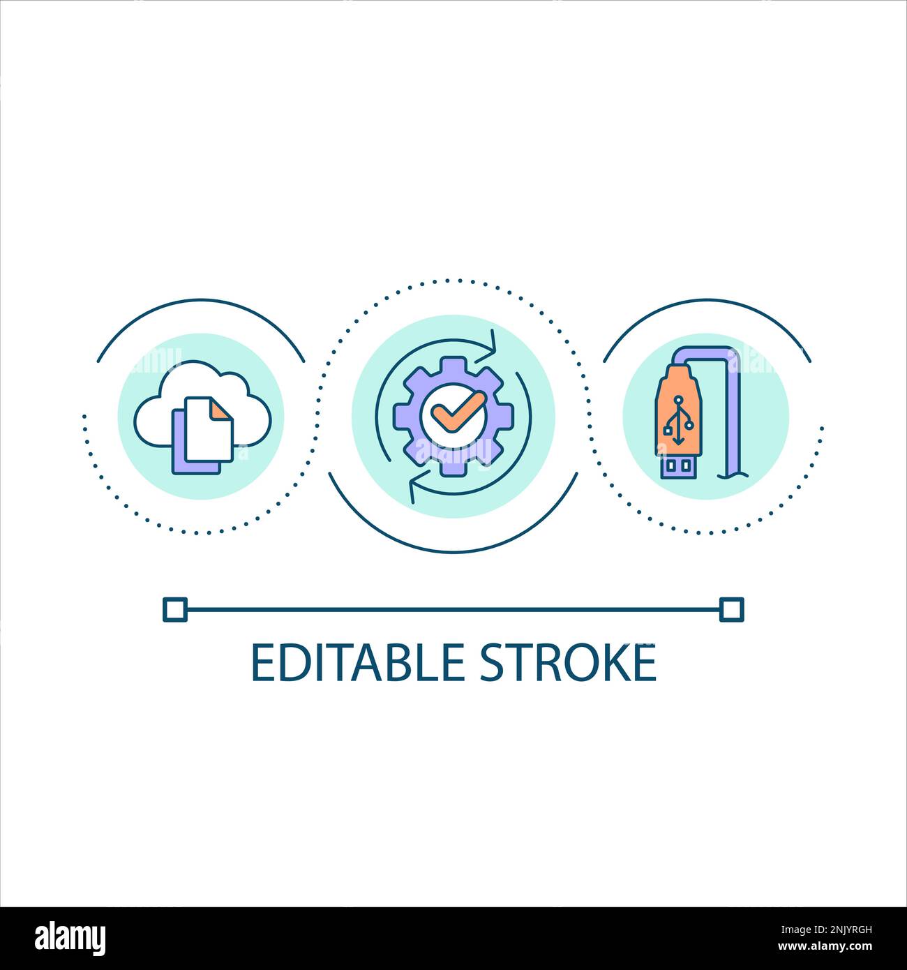 Portable drive loop concept icon Stock Vector Image & Art - Alamy