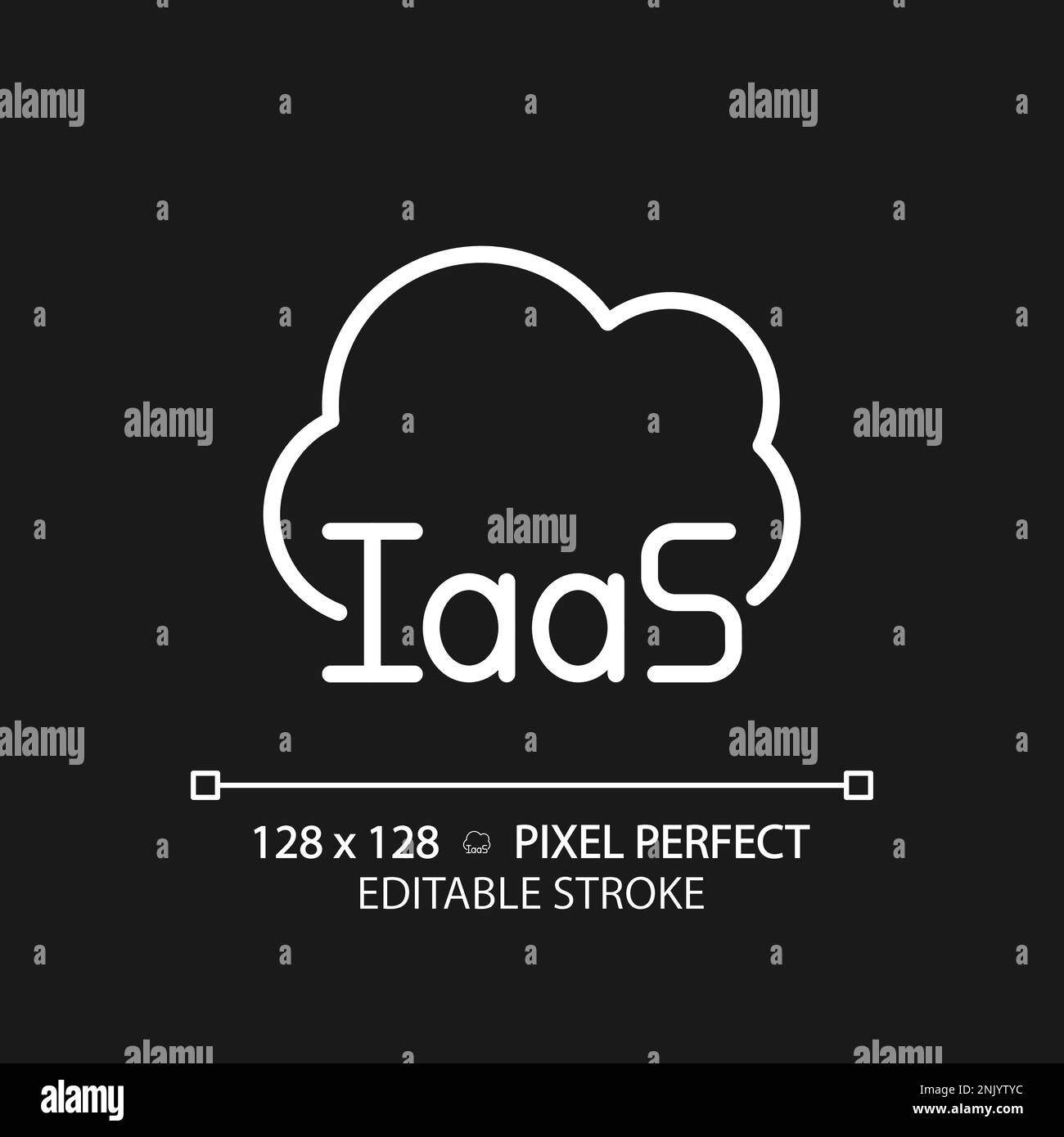 Cloud based IaaS pixel perfect white linear icon for dark theme Stock ... Cloud based IaaS pixel perfect white linear icon for dark theme Stock ...