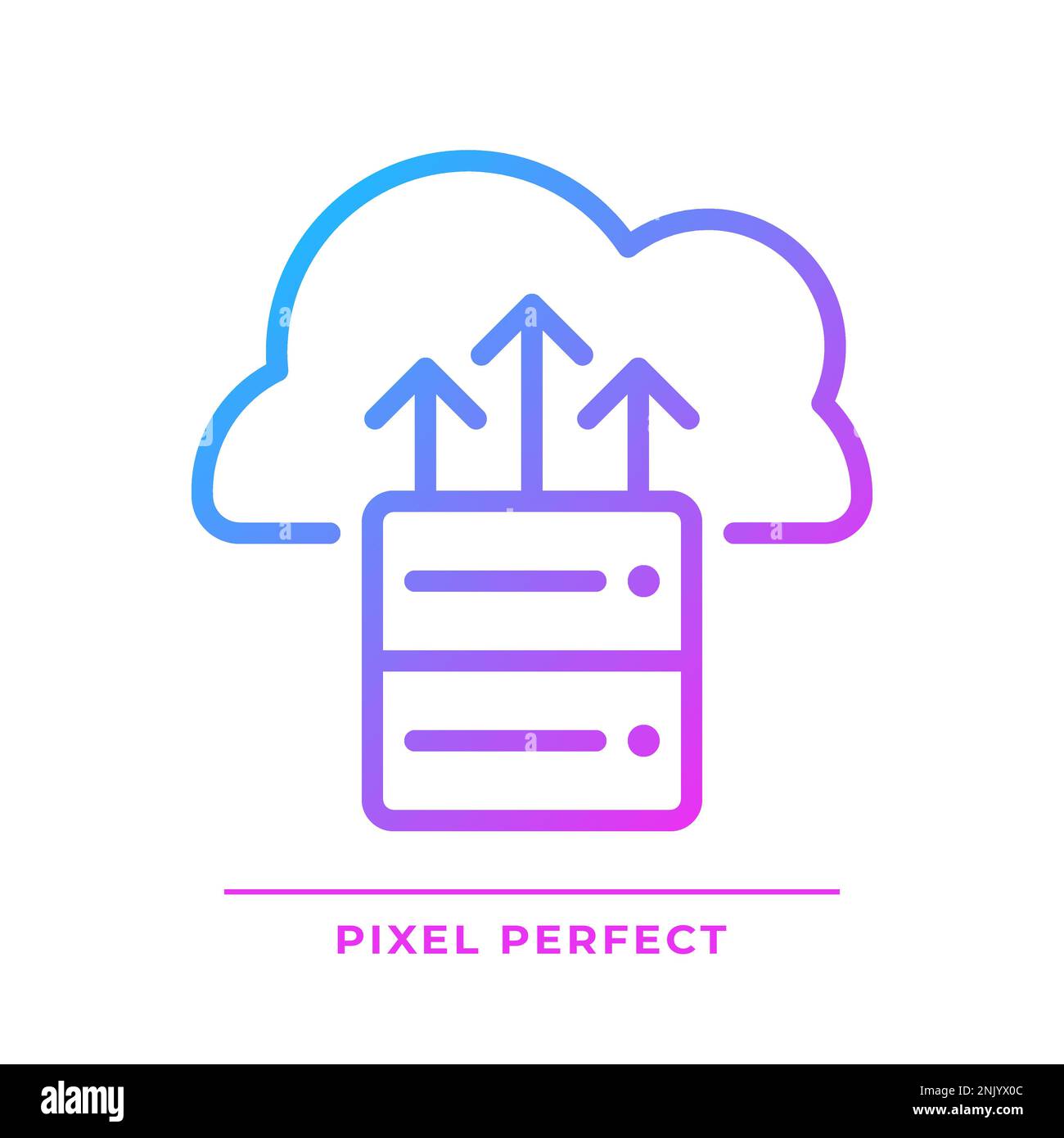 Cloud backup pixel perfect gradient linear vector icon Stock Vector Image & Art - Alamy