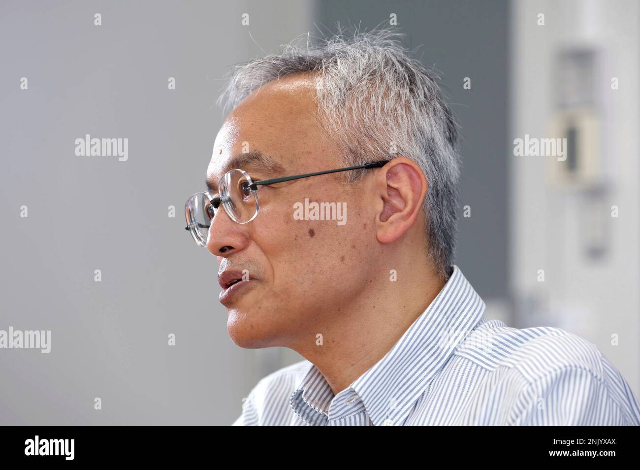 Japanese physicist Yasunobu Nakamura poses for photo during an ...