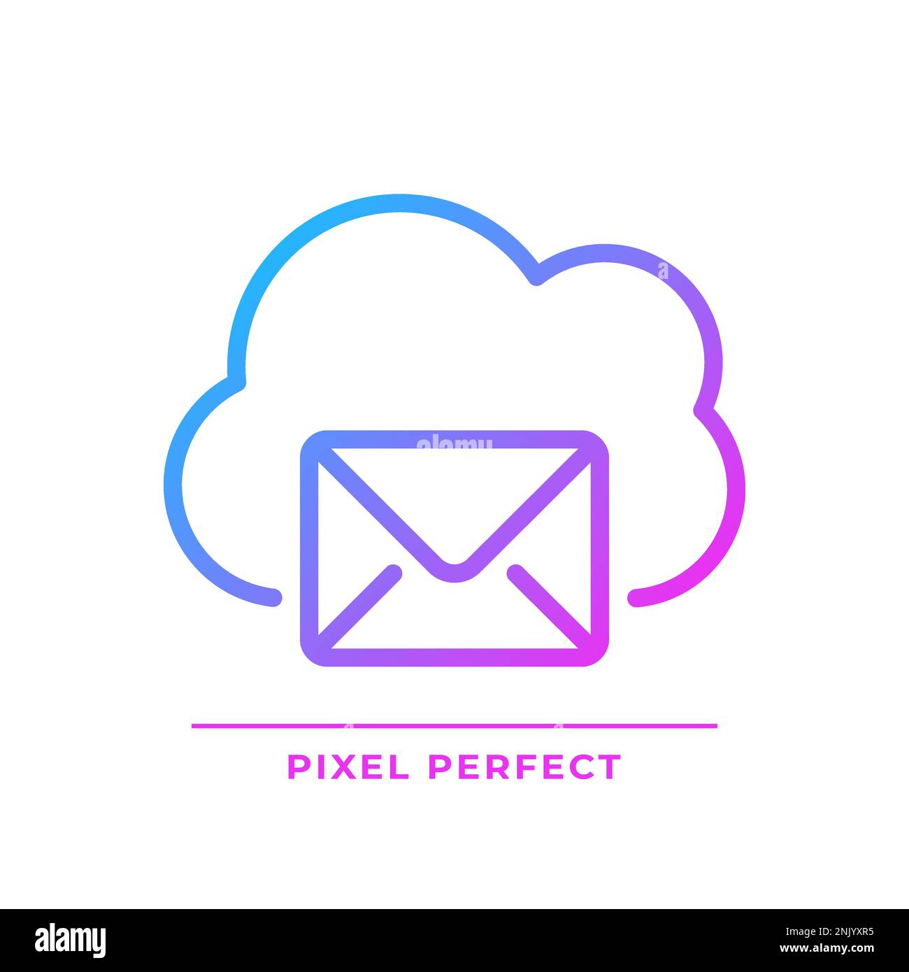 Cloud based email pixel perfect gradient linear vector icon Stock Vector Image & Art - Alamy