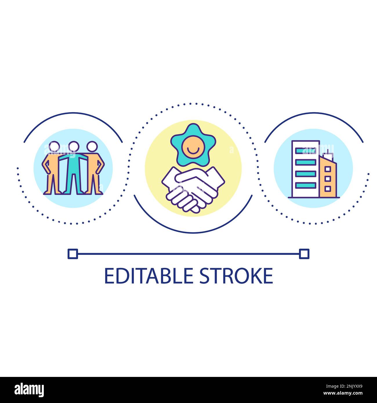 Supportive environment in workplace loop concept icon Stock Vector ... Supportive environment in workplace loop concept icon Stock Vector ...