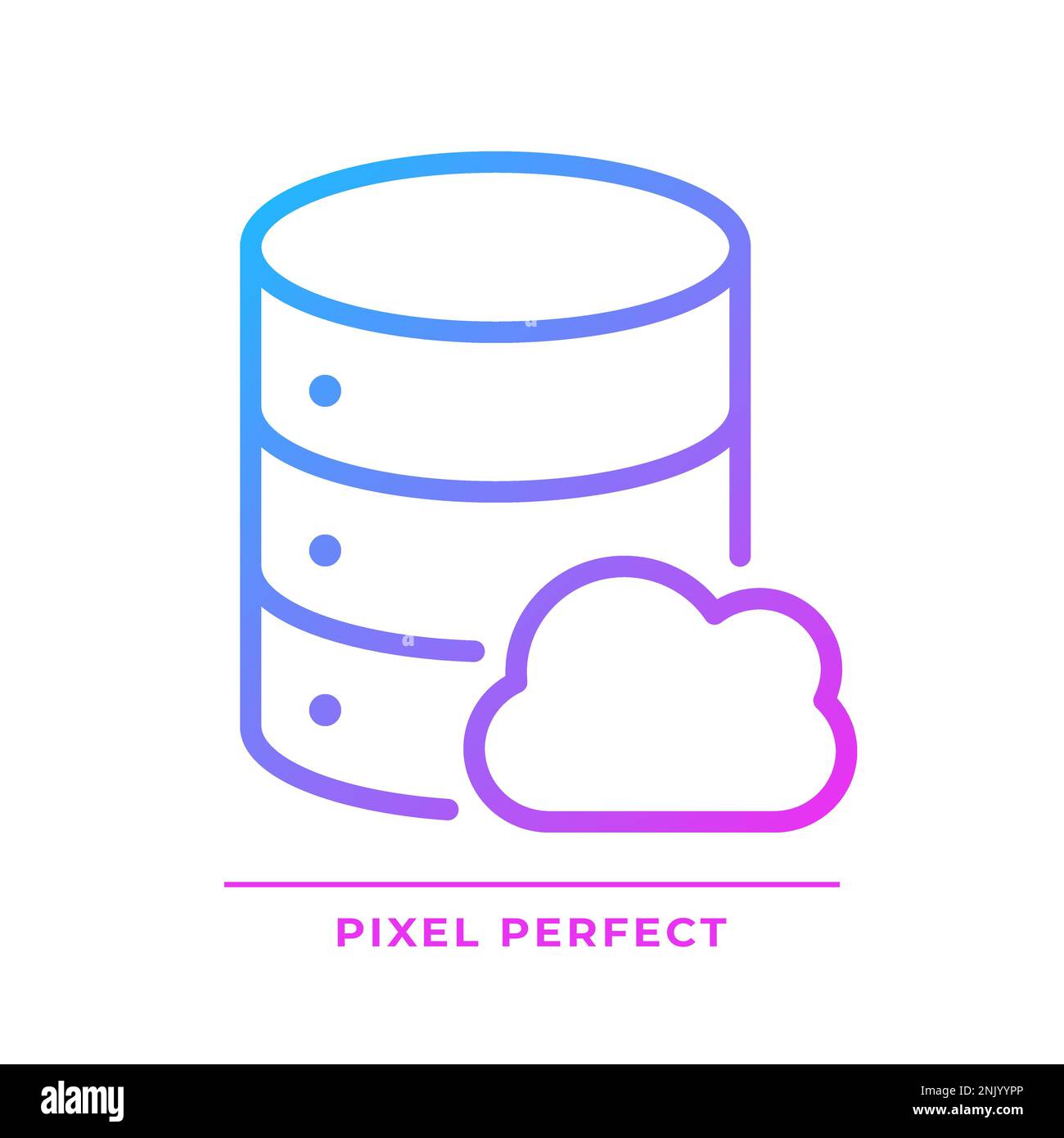 Cloud database pixel perfect gradient linear vector icon Stock Vector Image & Art - Alamy