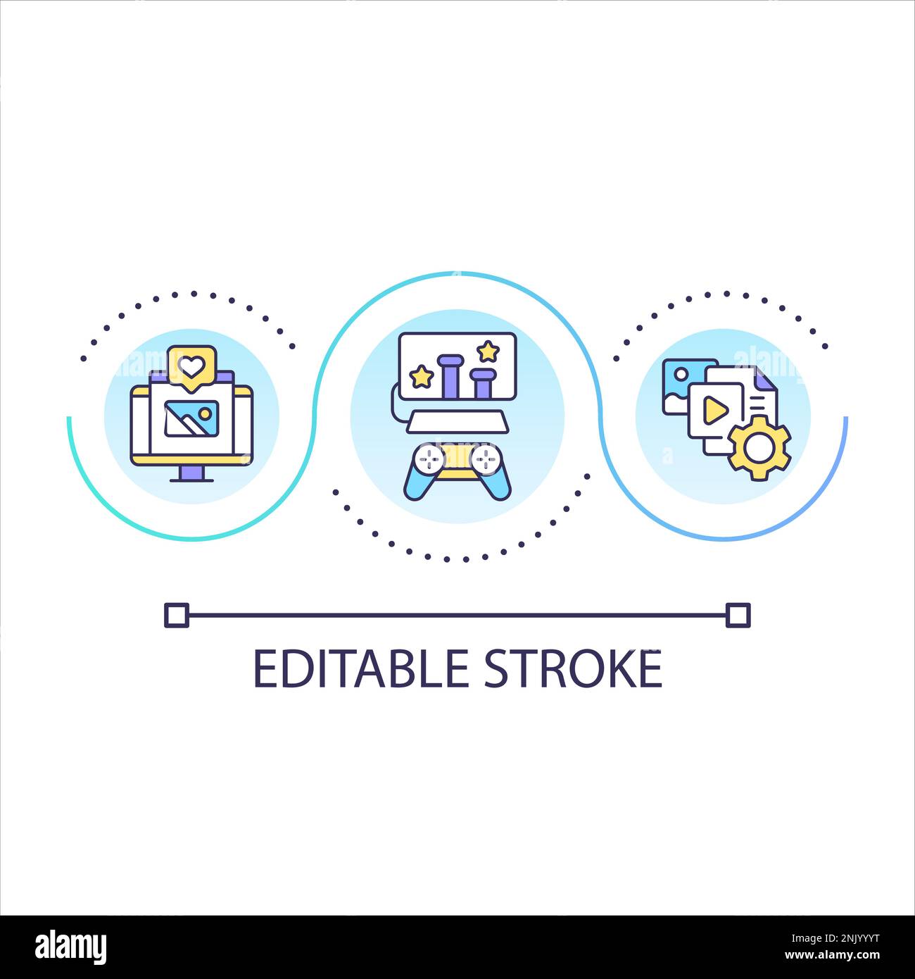 Gamification in digital marketing loop concept icon Stock Vector Image & Art - Alamy