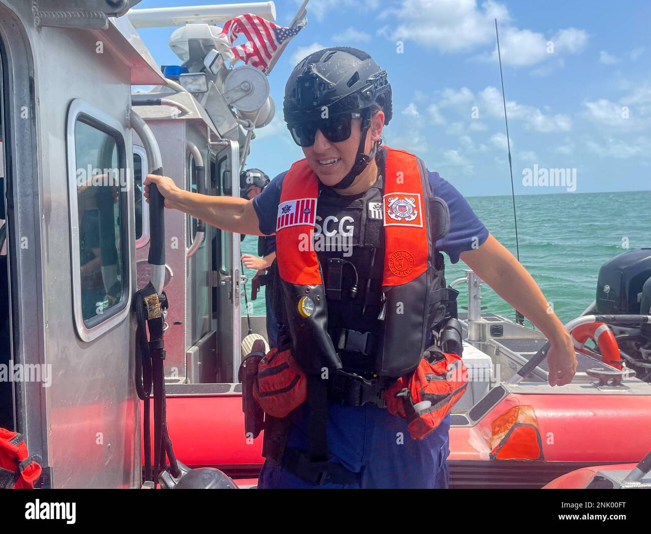 Coast Guard Station Islamorada boarding team member Petty Officer 2nd ...
