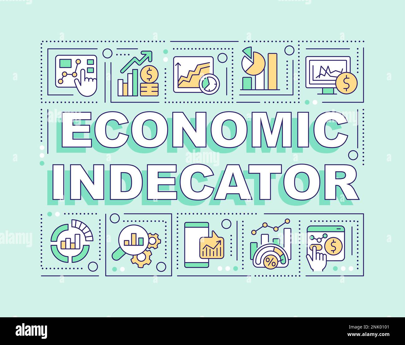 Economic indicator word concepts green banner Stock Vector Image & Art ...