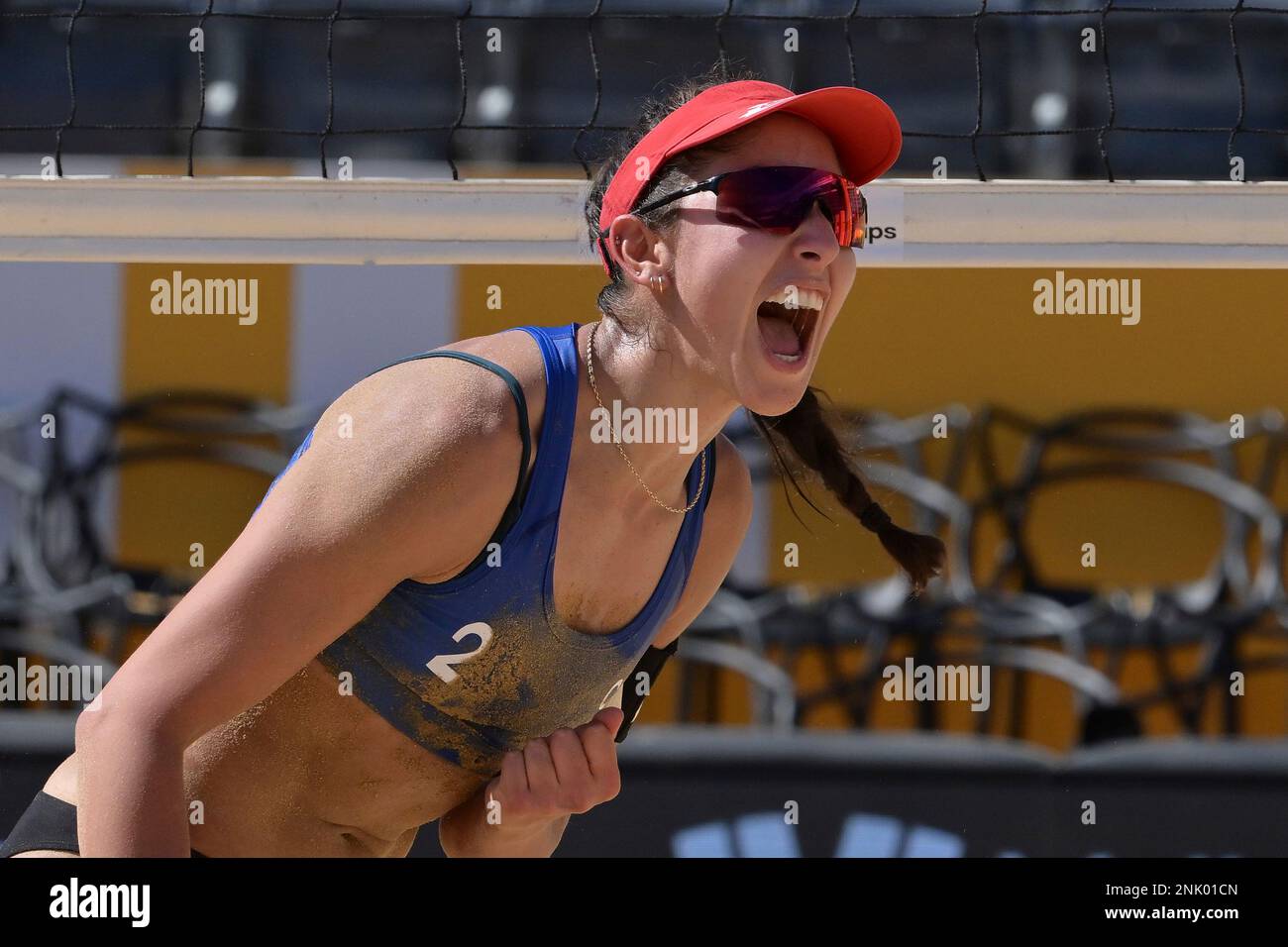 Canada's Melissa Humana-Parede reacts during the women's match between ...