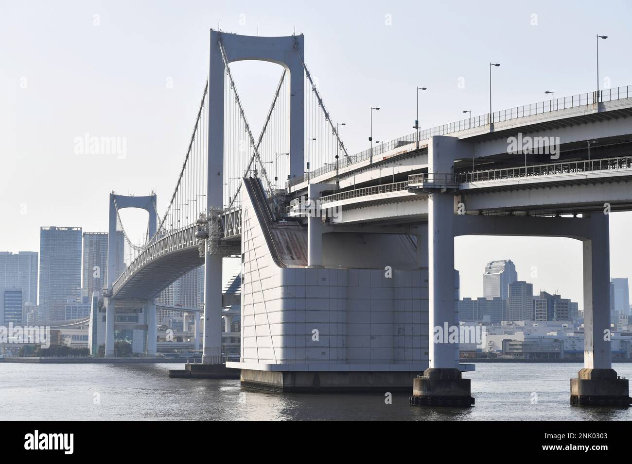 A picture taken on April 10, 2022 shows the Rainbow Bridge which ...