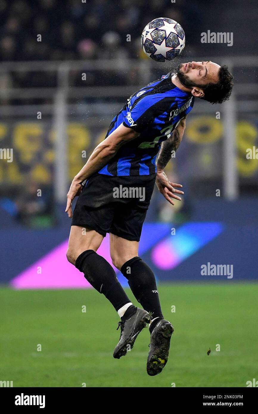 Hakan Calhanoglu of Fc Internazionale in action during the Champions ...