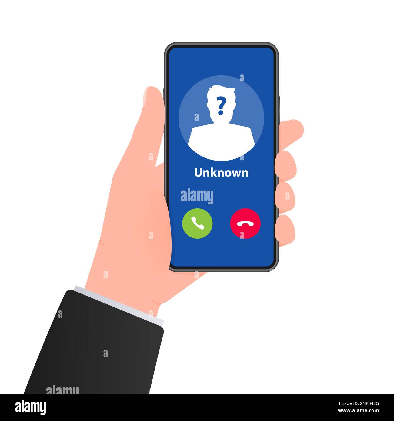 Unknown caller. Scam phone call. Vector illustration Stock Vector Image ...