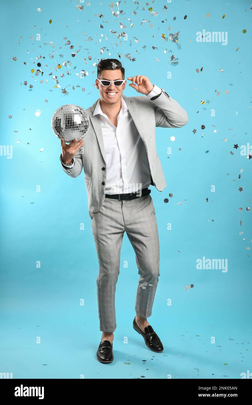 Man dancing disco ball on hi-res stock photography and images - Alamy