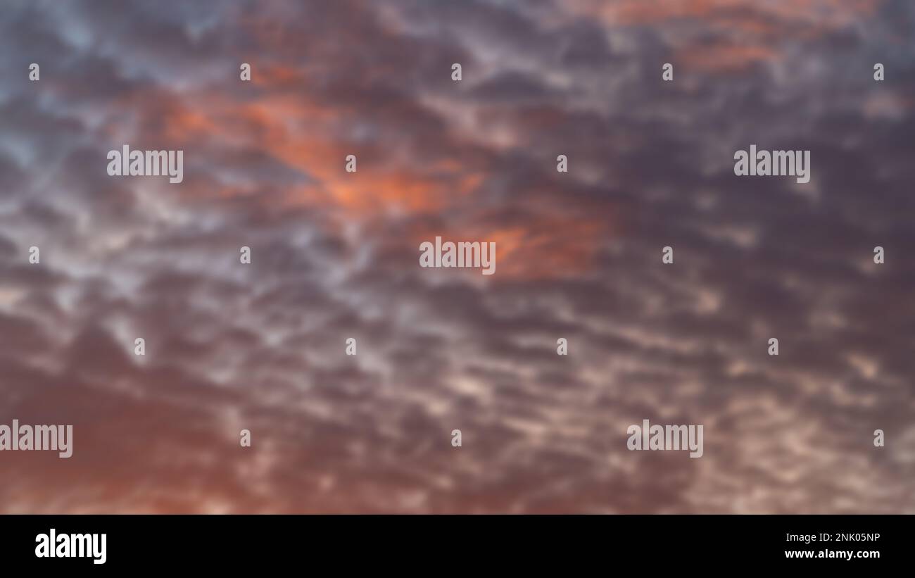 Sunset sky. Cirrocumulus and cirrostratus clouds during sunset. Beautiful dramatic sunset sky ...