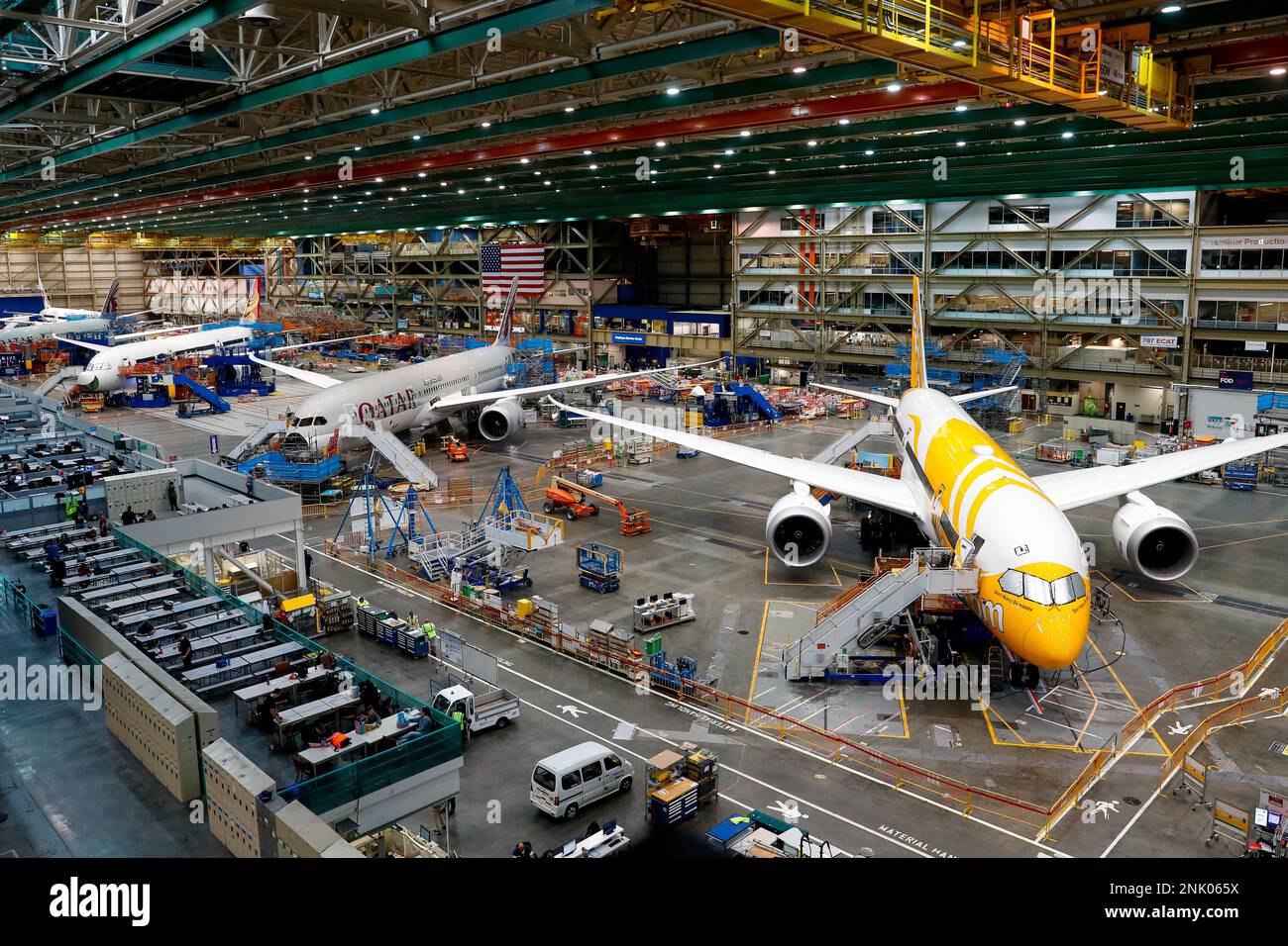 Boeing 787 aircrafts are seen at Boeing's Everett Production Facility ...