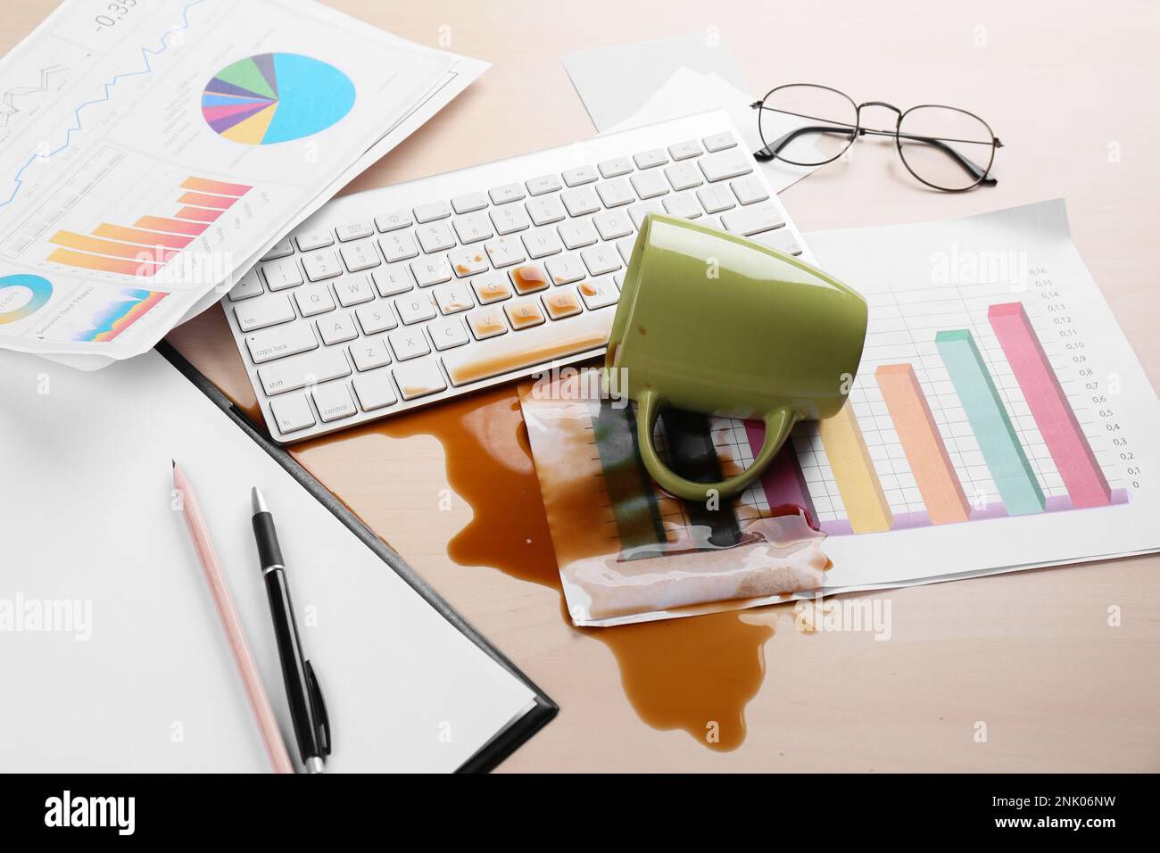 Coffee spill documents hi-res stock photography and images - Alamy