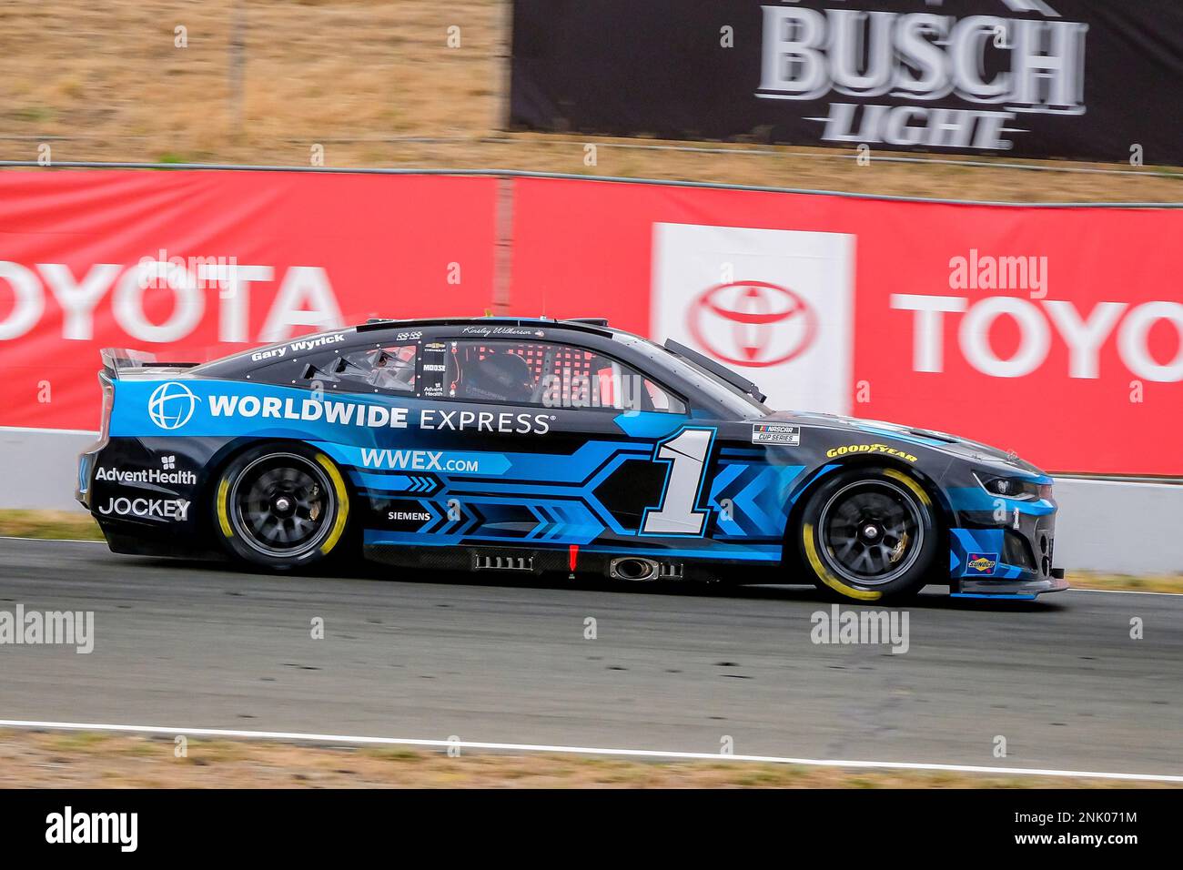 SONOMA, CA - JUNE 12: Ross Chastain (1) driving a Chevrolet for ...