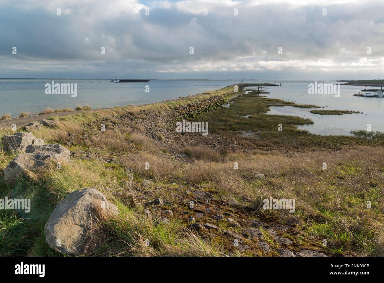 Rocks on the zeeland coast of the netherlands hi-res stock photography ...