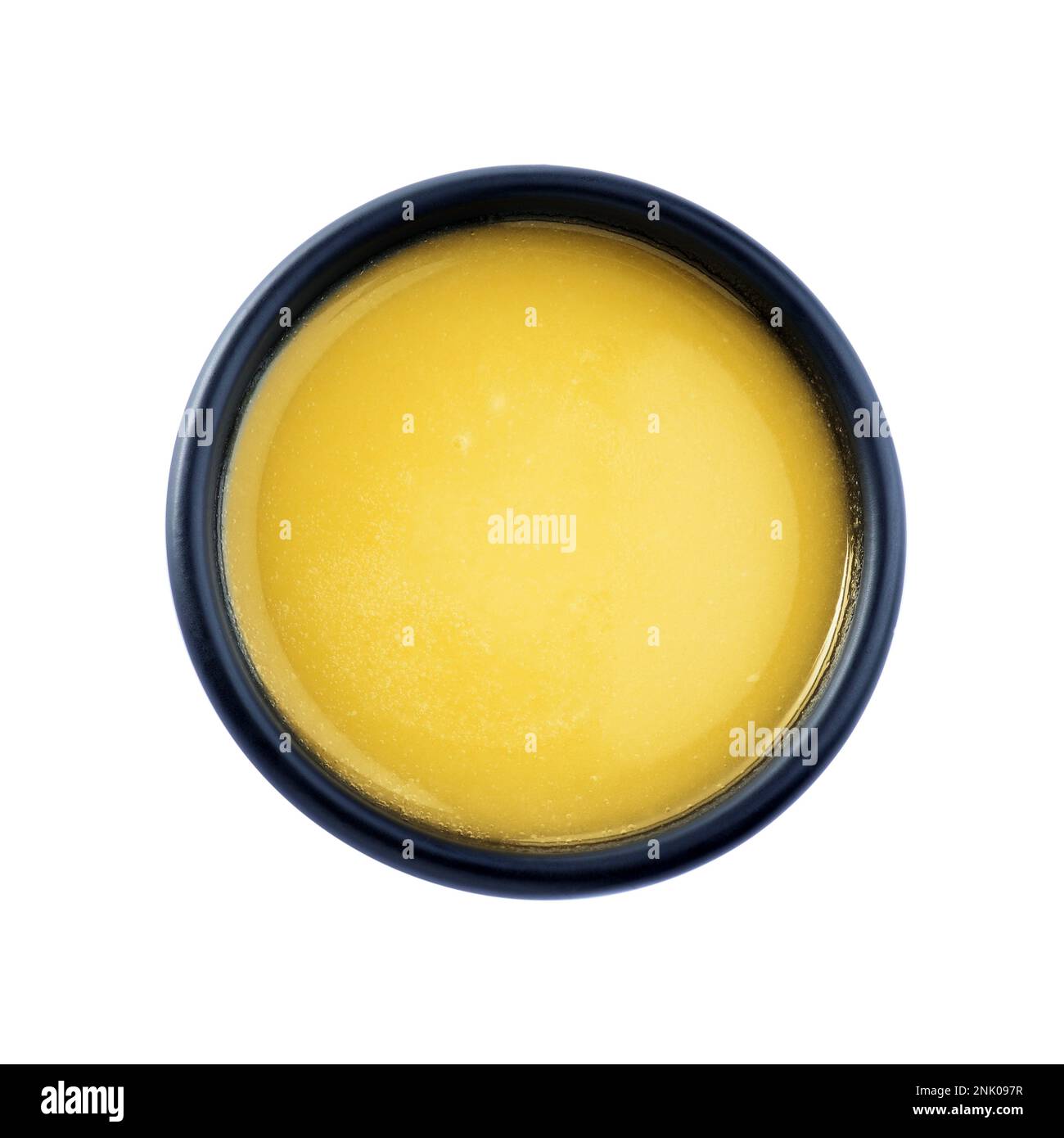 Bowl of Ghee butter isolated on white, top view Stock Photo - Alamy