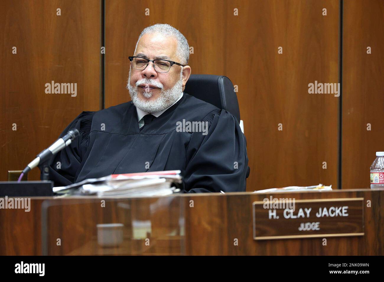 Judge H. Clay Jacke listens during the Eric Holder murder trial on ...