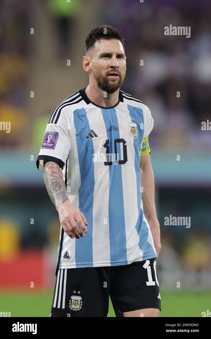 Ahmad Bin Ali Stadium, Qatar. 03rd Dec, 2022. Lionel Messi of Argentina ...