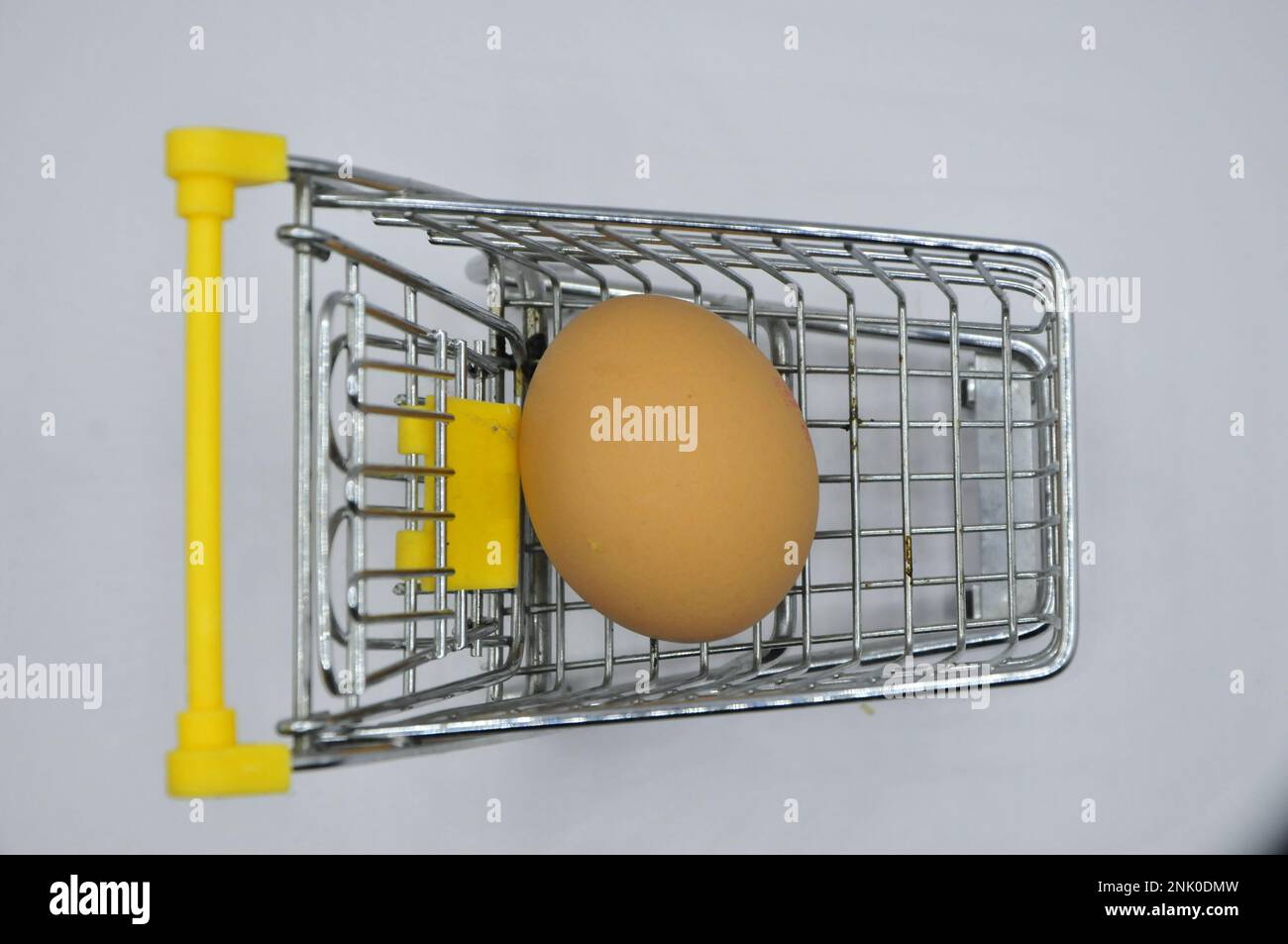 Single egg in shopping trolley Stock Photo - Alamy