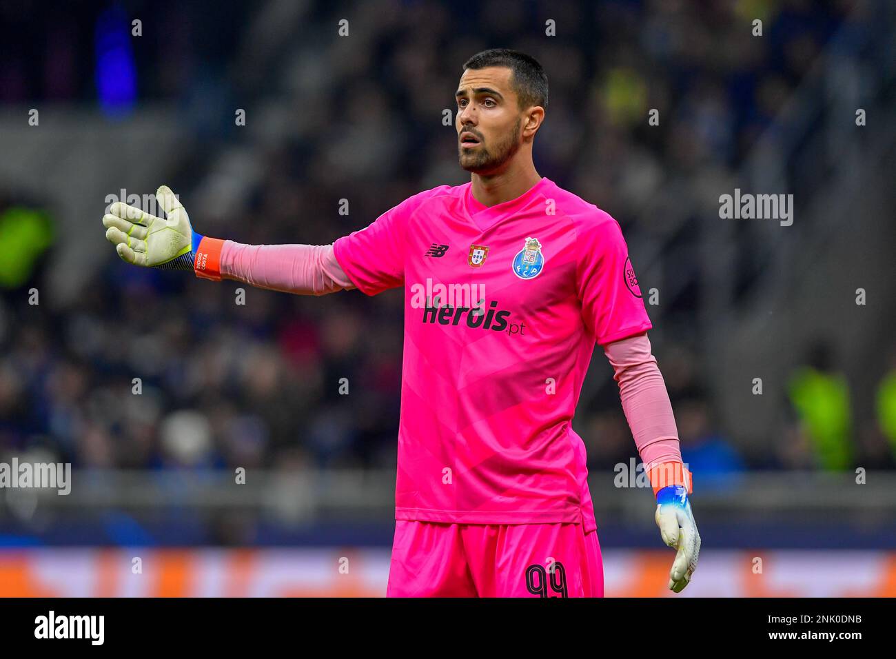 Milano, Italy. 22nd Feb, 2023. Goalkeeper Diogo Costa (99) of FC Porto ...