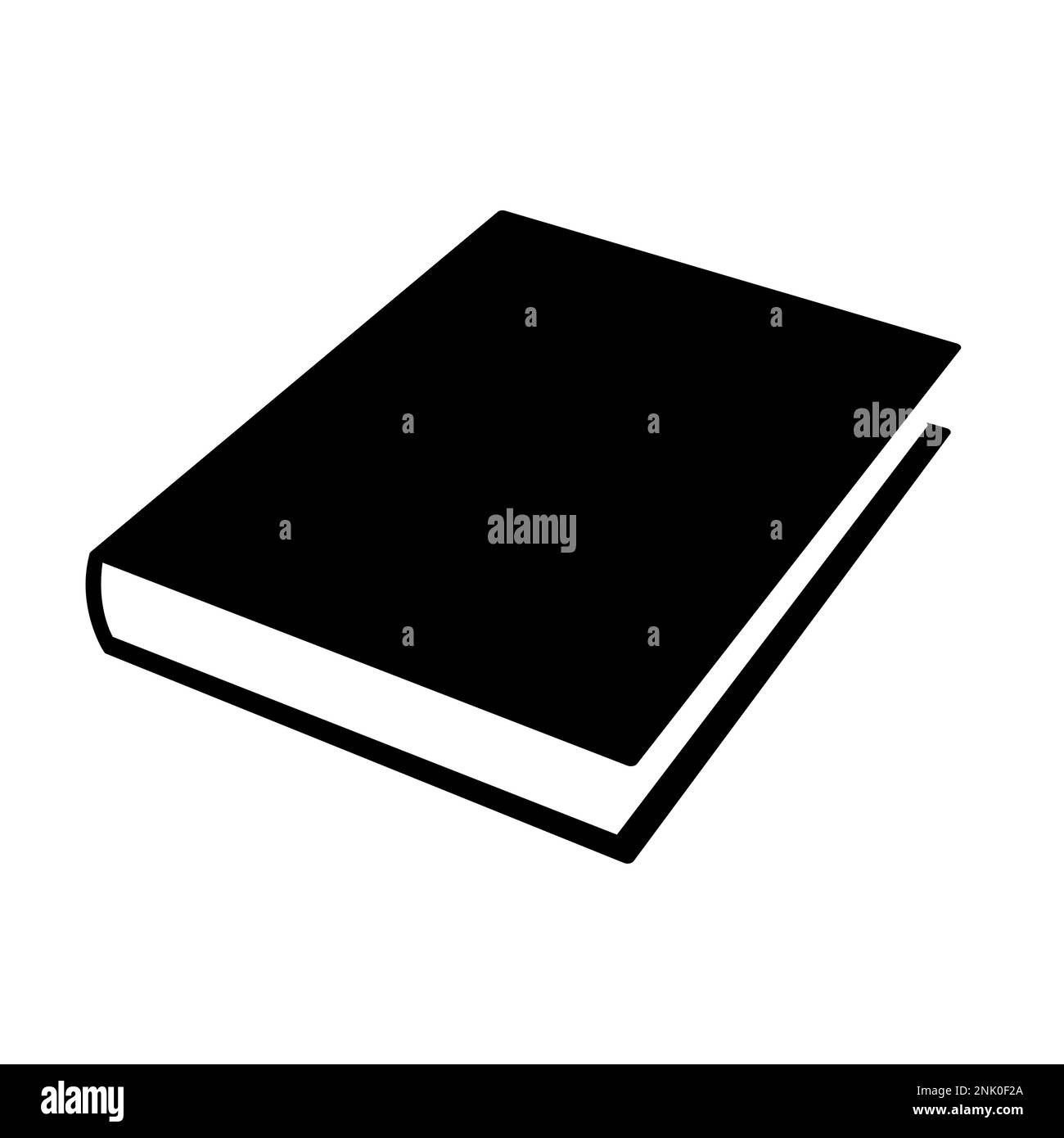 book - black and white simple symbol of closed book, vector ...