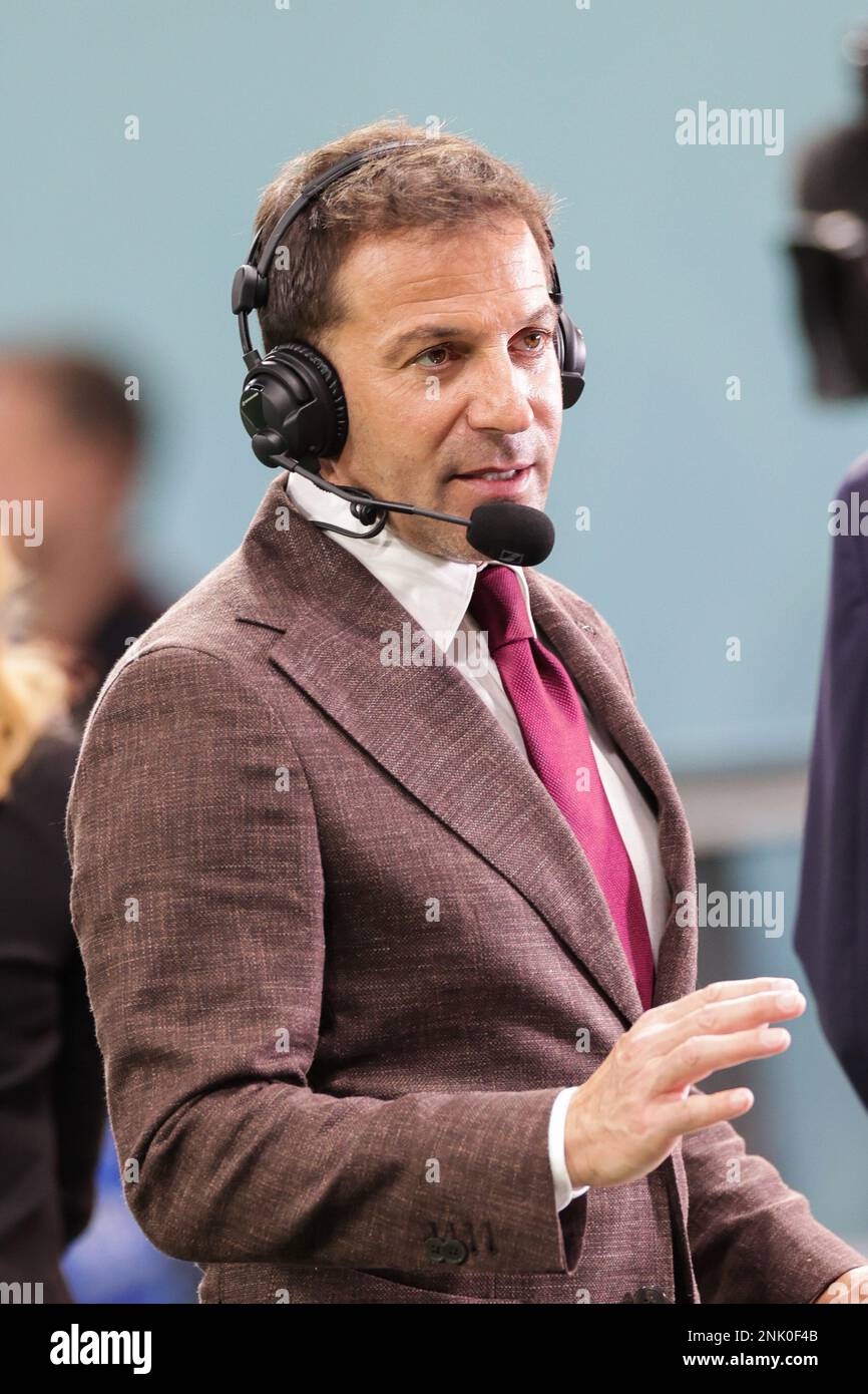 Alessandro Del Piero of Italy TV Commentator seen during the FIFA World ...