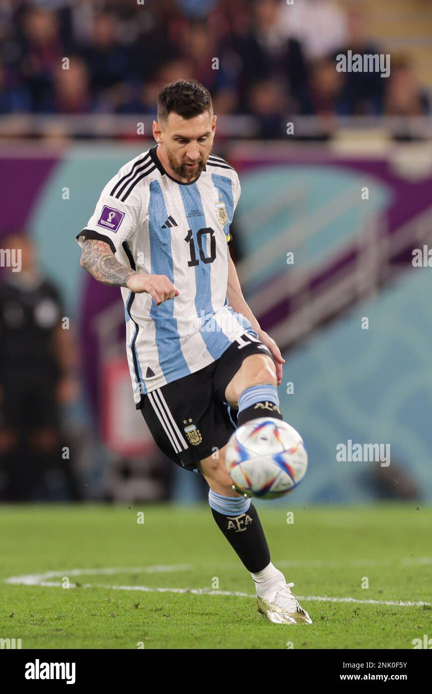 Ahmad Bin Ali Stadium, Qatar. 03rd Dec, 2022. Lionel Messi of Argentina ...