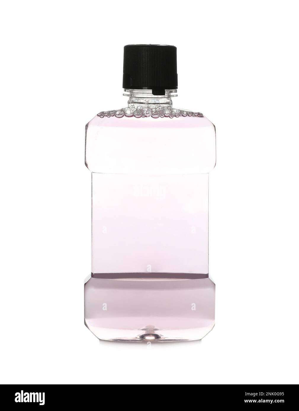 Bottle with mouthwash for teeth care isolated on white Stock Photo - Alamy