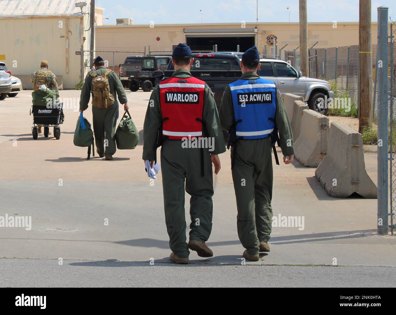 Members of the 552nd Air Control Wing and Air Combat Command Inspector ...