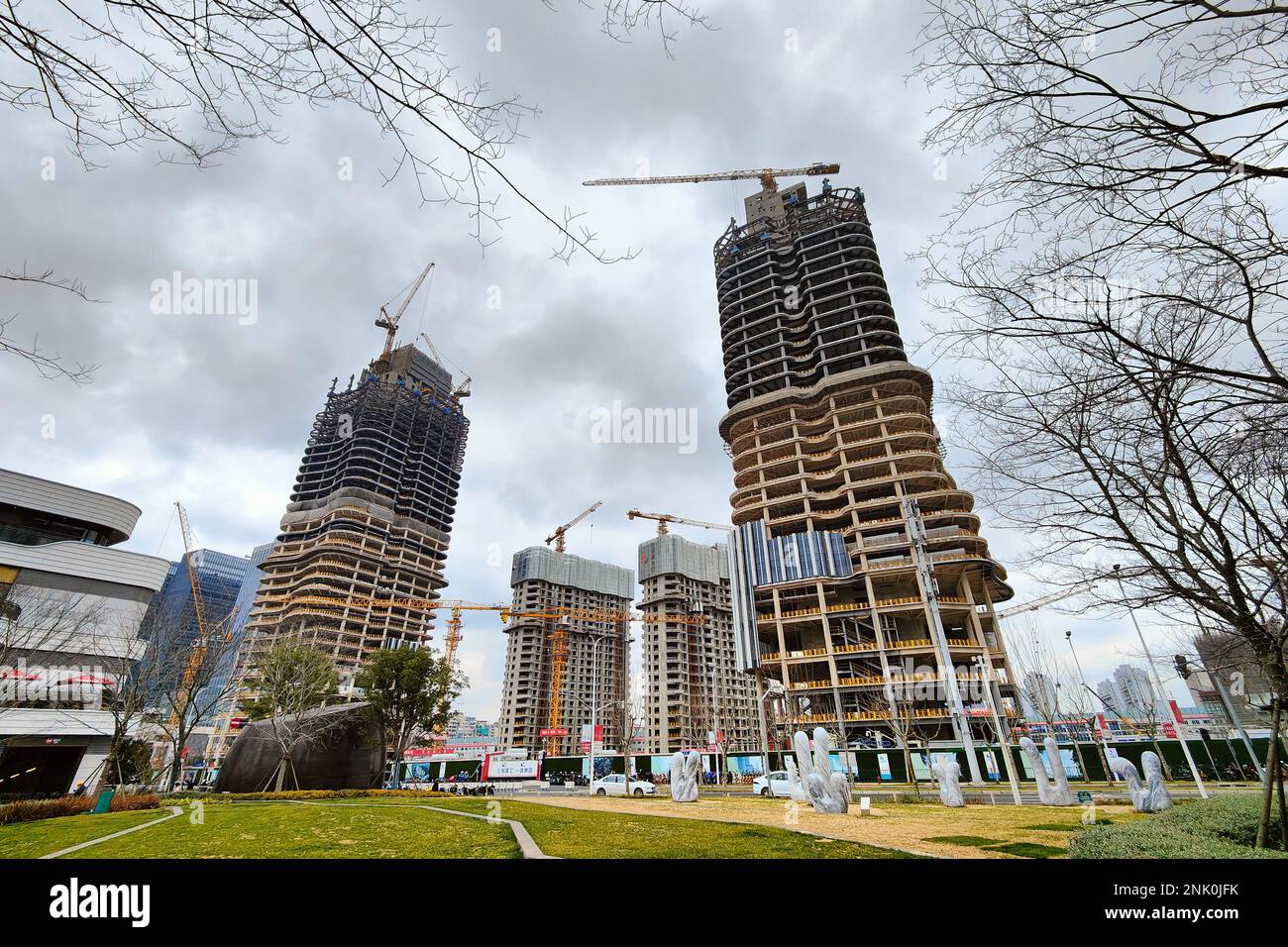 SHANGHAI, CHINA - FEBRUARY 23, 2023 - The Qiantan Lot 21 project under ...