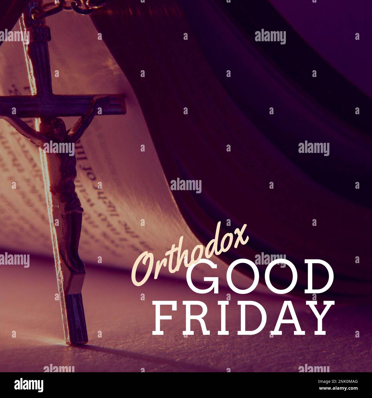 Composition of orthodox good friday text and copy space over christian ...