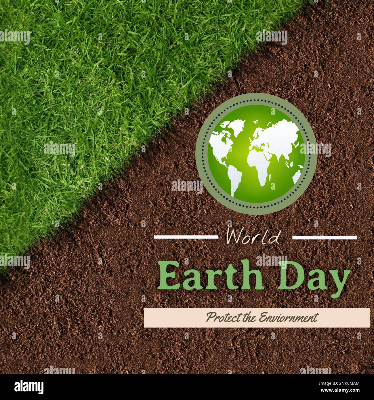 Composite of globe with world earth day and protect the environment ...