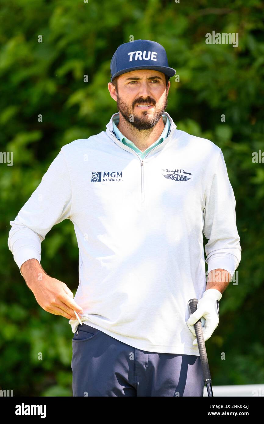 ETOBICOKE, ON - JUNE 10: Mark Hubbard reacts during the second round of ...