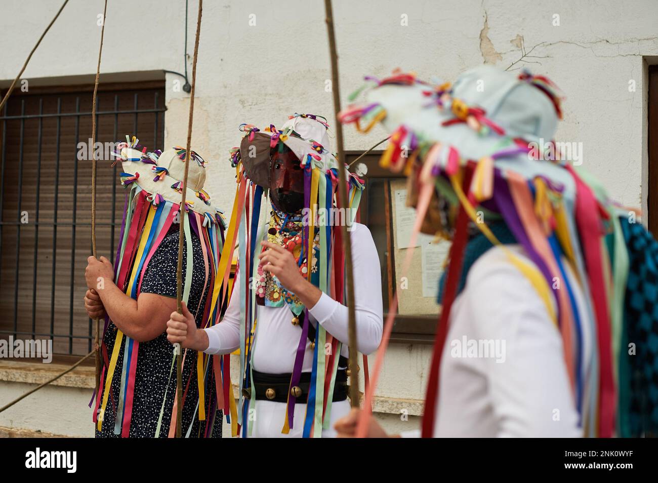 Unanua, Spain. 21st Feb, 2023. Young people disguised as Mamuxarros ...