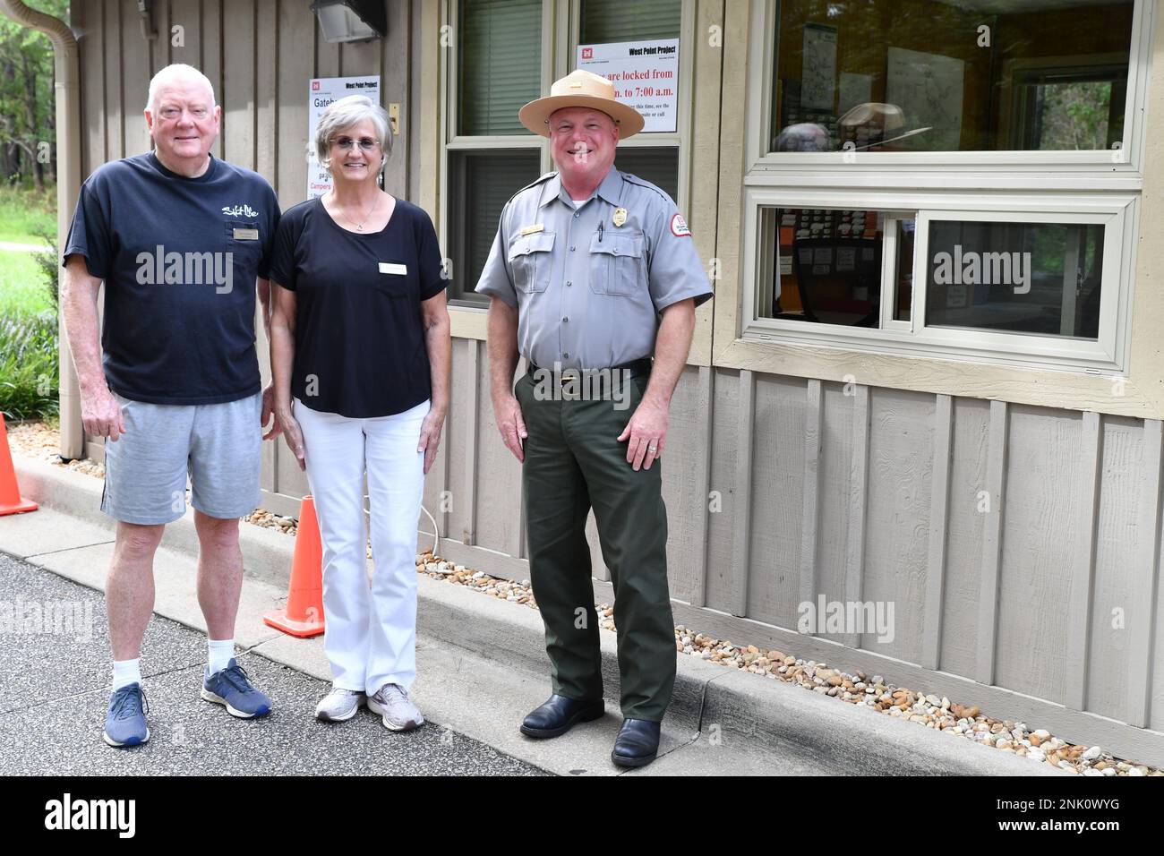 David Barr, Chief Ranger at the West Point Project, poses with a couple ...