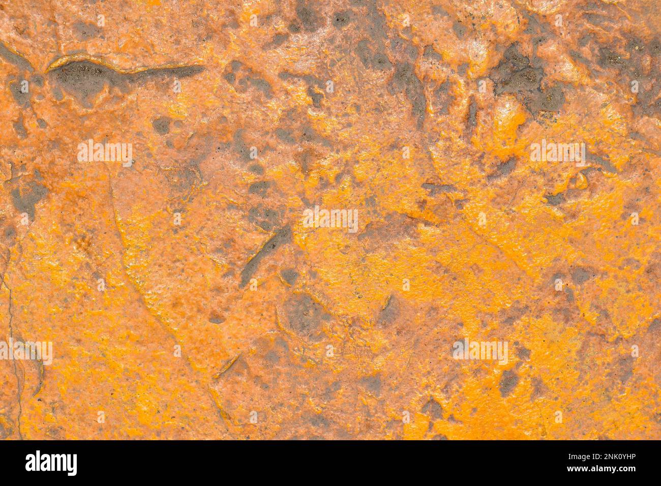 Grunge yellow orange old painted concrete or stone wall background ...