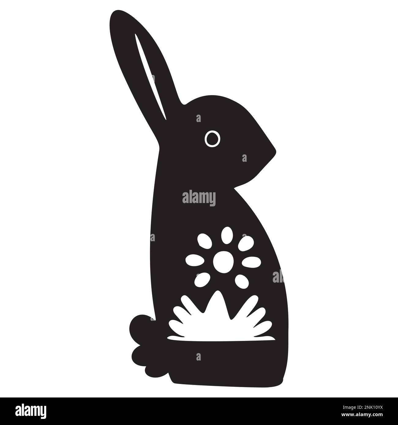 Cute easter bunny cartoon clipart. Vector rabbit motif Stock Vector ...