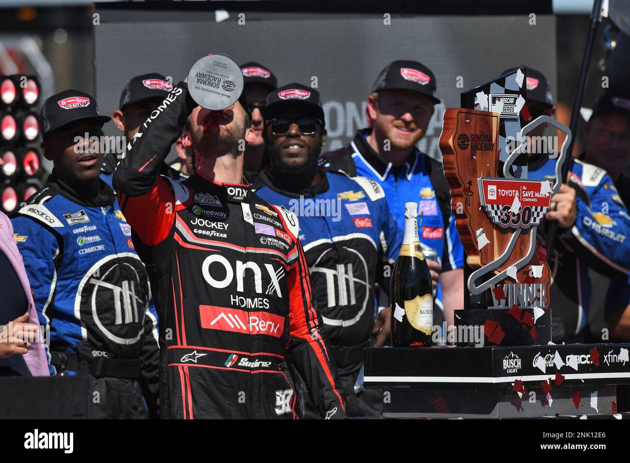 SONOMA, CA - JUNE 12: Daniel Suarez (#99 TrackHouse Racing Onx Homes ...
