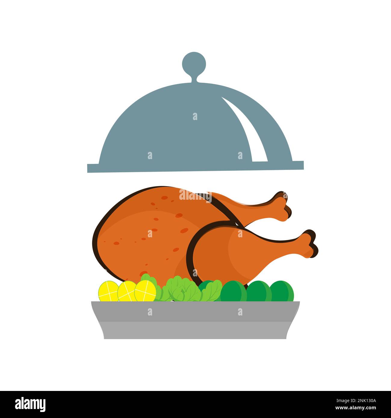 Fried chicken leg cartoon character. Roast chicken leg mascot. Vector ...