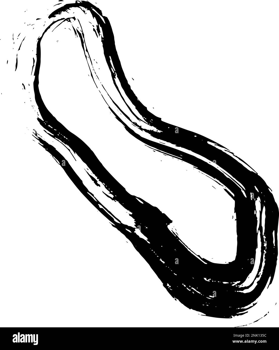 Ink Dry Brush Grunge Free Hand Frame Stock Vector Image & Art - Alamy