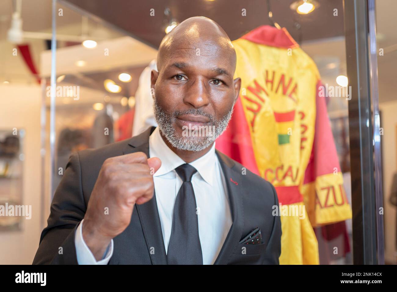 Bernard Hopkins poses during the 2022 International Boxing Hall of Fame ...
