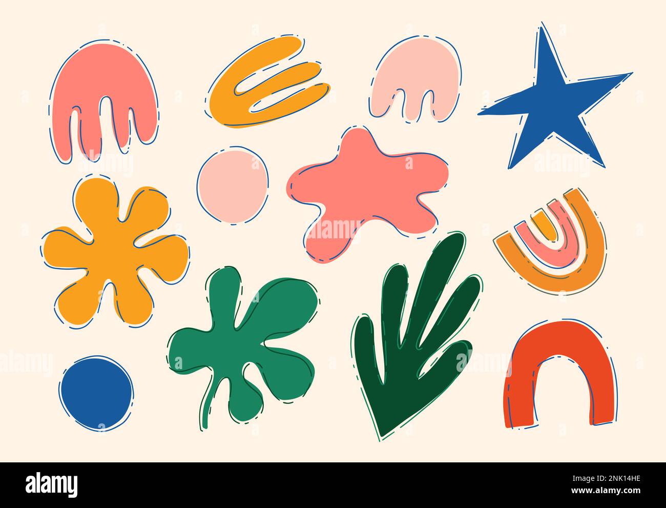Set of doodle hand drawn organic shapes Stock Vector Image & Art - Alamy