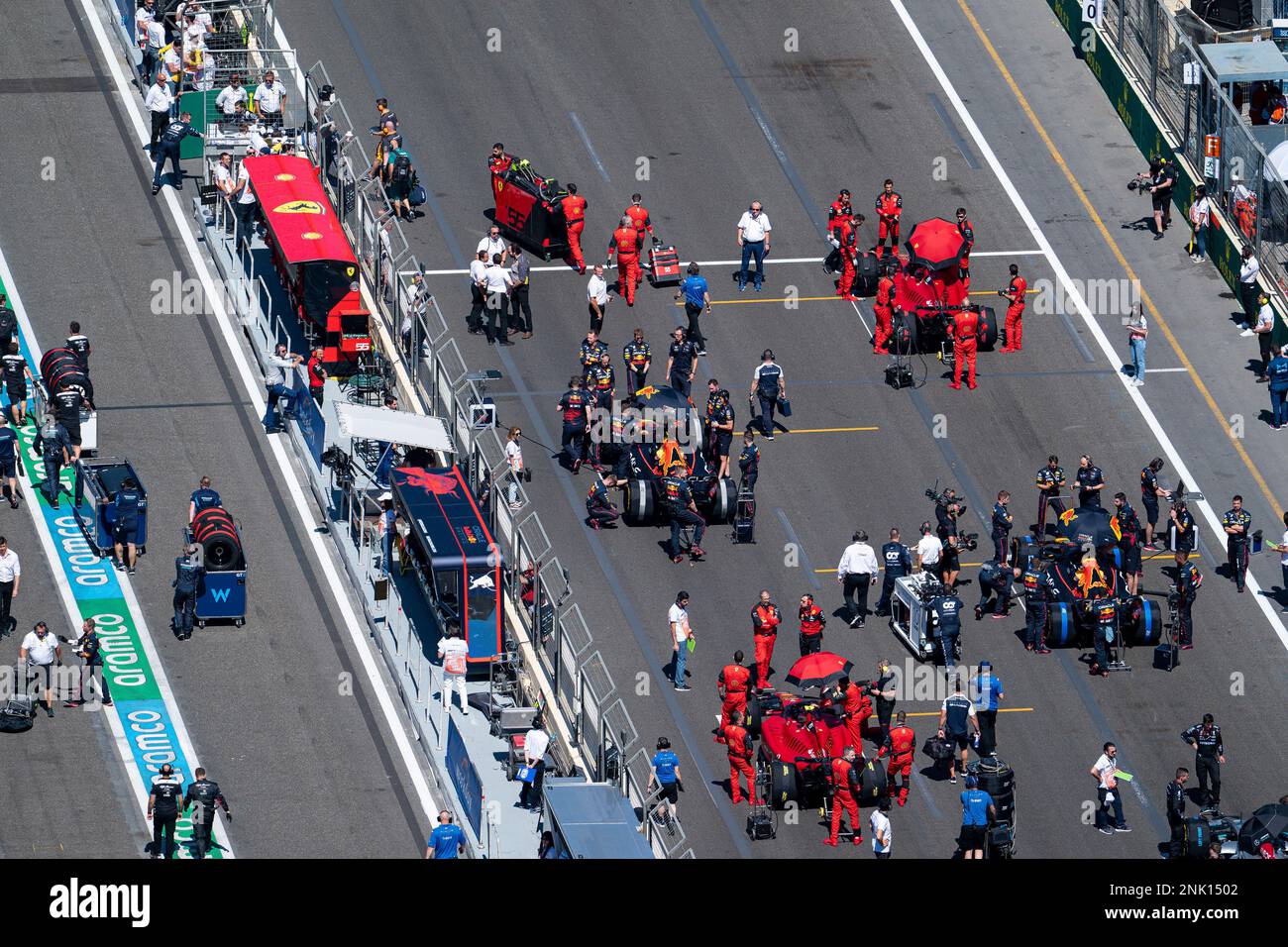 June 12, 2022, Baku, Azerbaijan: A general view of the starting grid ...