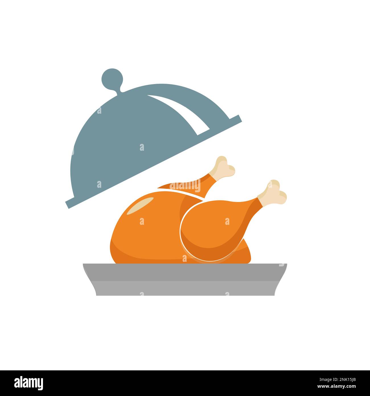 Fried chicken leg cartoon character. Roast chicken leg mascot. Vector ...
