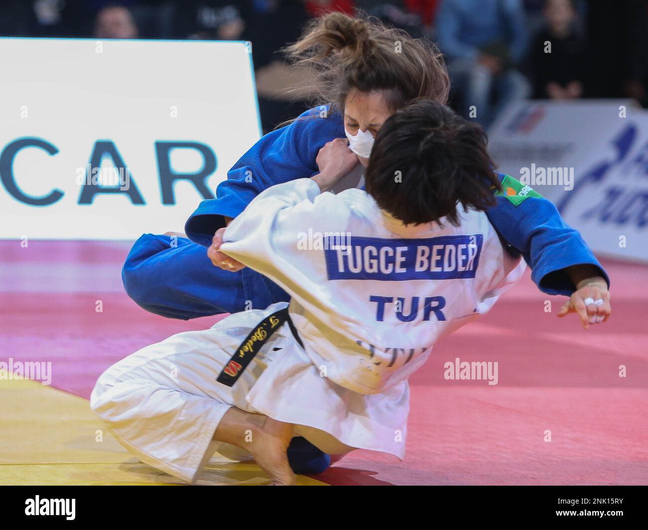 BEDER TUGCE of TÜRKIYE and LAPUERTA COMAS MIREIA of Spain during the Judo Paris Grand Slam 2023 ...