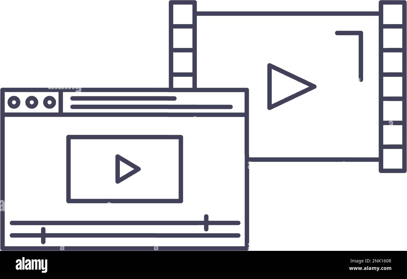 Video app icon vector media player interface Stock Vector Image & Art ...