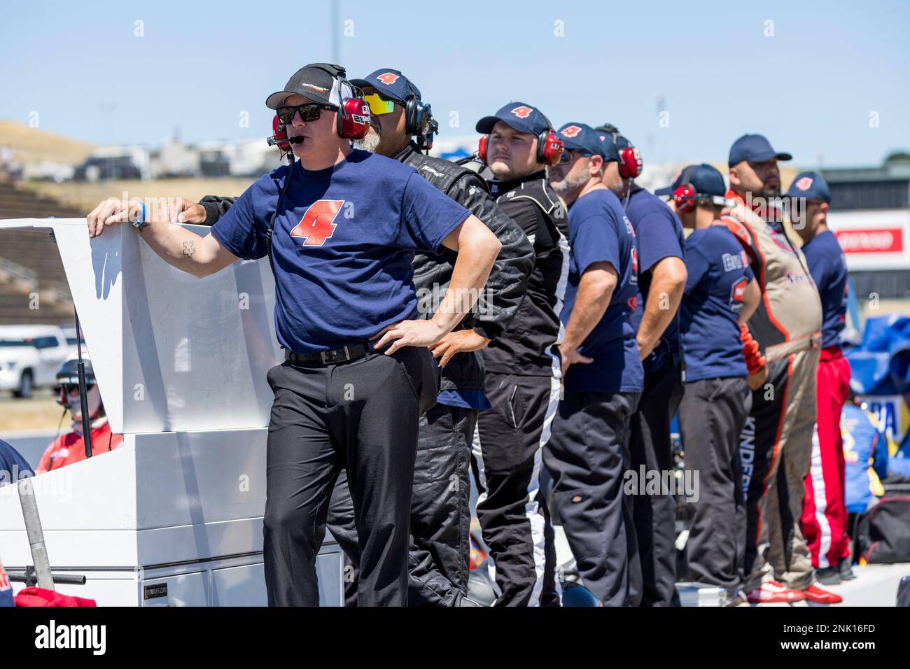 SONOMA, CA - JUNE 11: The pit crew for Sebastian Arias (#4 Brady IFS ...