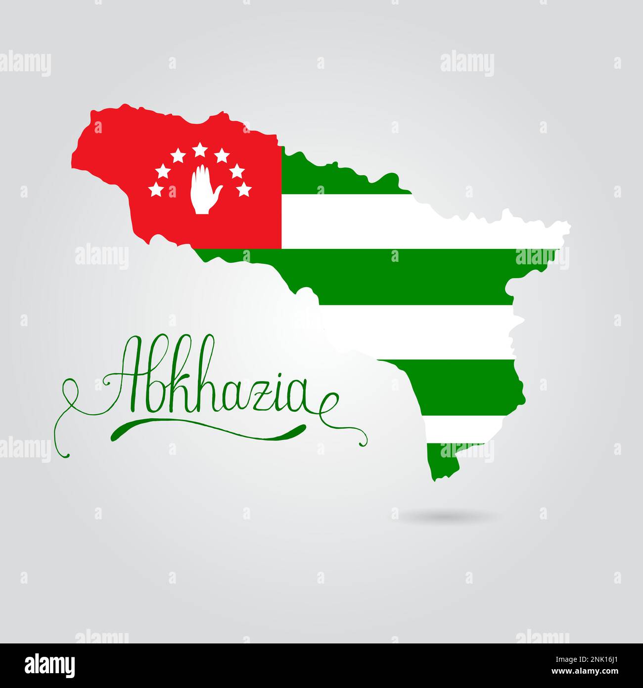 Map and flag of Abkhazia. Republic of Abkhazia vector on white background Stock Vector Image ...